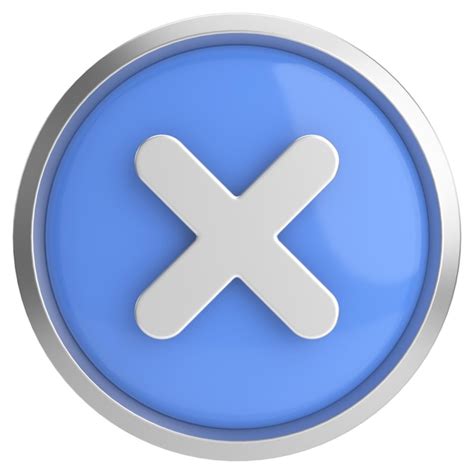 premium photo 3d close button cross sign 3d illustration