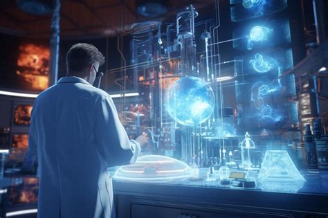 Premium Photo A Scientist Conducting Experiments In A Generative Ai