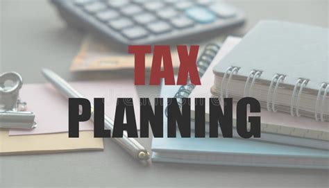 Tax Planning Text Layout With A Calculator Passbook Tax Form Stock Image Image Of Glass