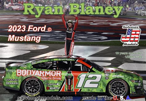 Salvinos Jr Team Penske Ryan Blaney 2023 Ford Mustang 600 Winner 1