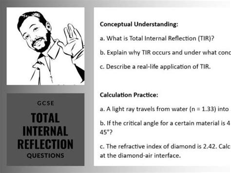 Gcse Physics Free Tir Total Internal Reflection Questions Answers