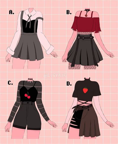 Aesthetic Clothes Cute Anime Outfits Clothing Design Sketches Fashion Design Drawings