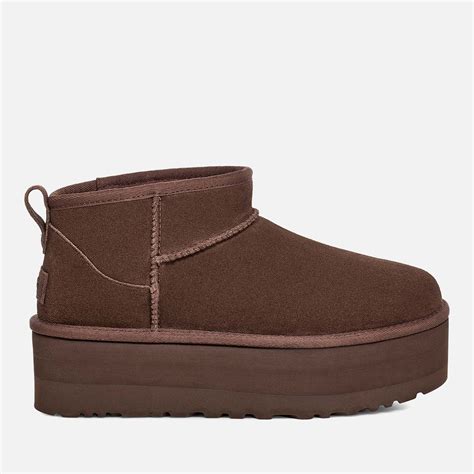 Ugg Womens Classic Ultra Mini Platform Suede Boots Uk 7 Allsole