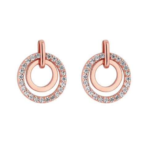 Simply Silver 14ct Rose Gold Plated Sterling Silver 925 And Cubic