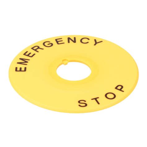 Haav4 27 Yellow 16mm Emergency Stop Switch Nameplate