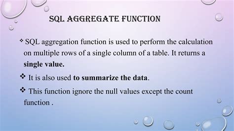Aggregatefunction 220420051702pptx Aggregate Ppt
