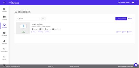 Publish A React App · Katonic Docs
