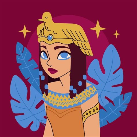 Hand Drawn Cleopatra Illustration Premium Vector