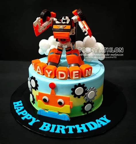 Tobot Athlon Robot Car Design Fresh Cream Cake Cake Fresh Cream Homemade