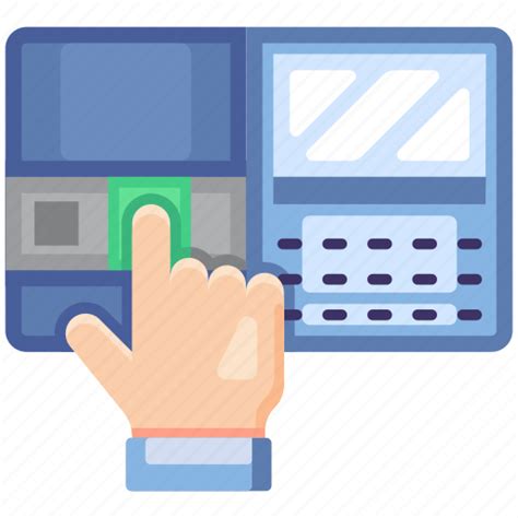 Finger Print Biometric Scan Touch Identification Office Company