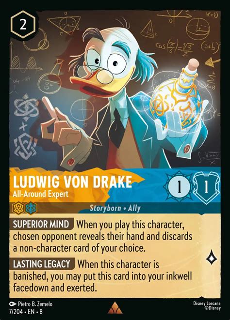 Ludwig Von Drake All Around Expert Lorcana Cards K