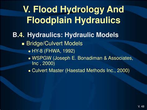Ppt V Flood Hydrology And Floodplain Hydraulics Powerpoint Presentation Id1204554