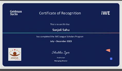 Sanjoli Sahu On Linkedin Certificateofrecognition