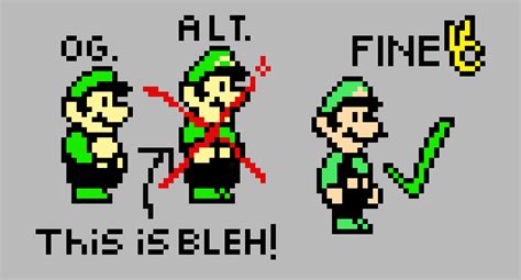 How To Draw Luigi From Super Mario Bros 3 Smb3 Pixel Art Sprites Images