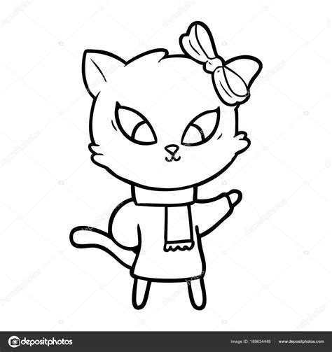 Vector Illustration Cartoon Cat Stock Vector Image By ©lineartestpilot