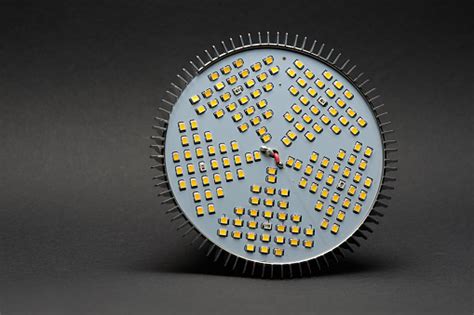 성장하는 모종을 위한 Led 파이토램프 클로즈업 검은 배경 0명에 대한 스톡 사진 및 기타 이미지 0명 Led 조명 금속의 Istock