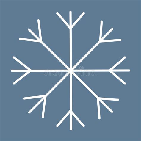 Beautiful Simple Snowflake Winter Design Element Flat Vector Stock