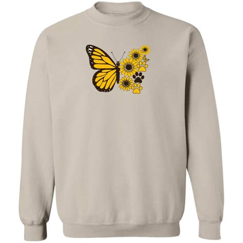 Butterfly Daisy Sweatshirt Sand