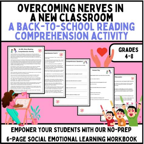 Overcoming Nerves In A New Classroom A Back To School Reading Comp Activity