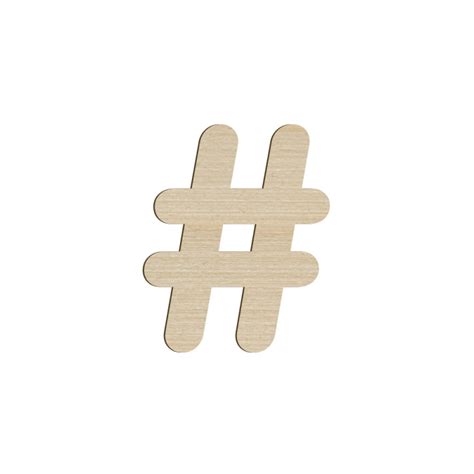 Symbole hashtag en bois à décorer hauteur 5 8 ou 12 cm pour vos