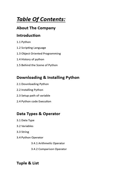 Python Internship Report Pdf Scripting Language Programming Language
