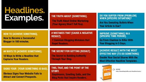 Headlines Examples HOW TO ACHIEVE