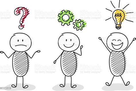 비즈니스 아이콘 재미 Stickman컬렉션으로 벡터입니다 스틱피겨에 대한 스톡 벡터 아트 및 기타 이미지 스틱피겨 개발 교육 강좌 Istock
