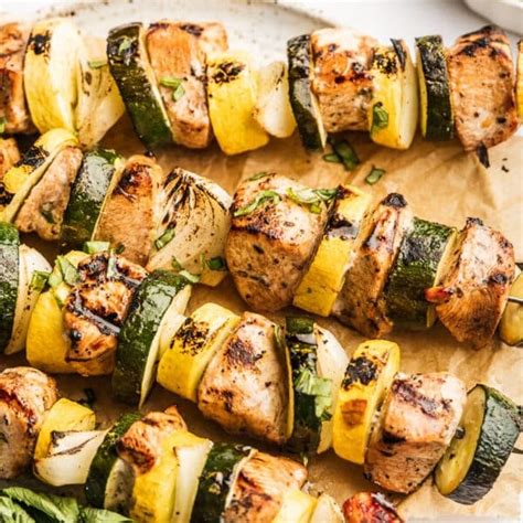 Grilled Garlic Balsamic Chicken Kabobs The Whole Cook