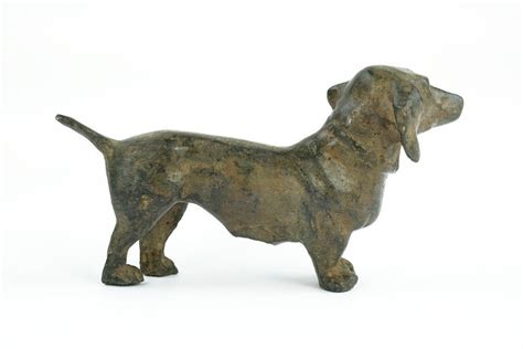 Pierre Chenet Foundry Sculpture Staande Teckel Hond 6 Cm Bronze