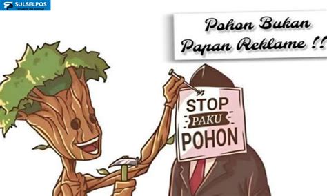 Warning Caleg Yang Paku Spanduk Di Pohon Karang Taruna Tellulimpoe