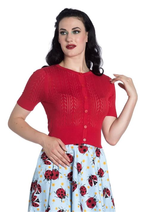 Cardigan Manches Courtes Rouge