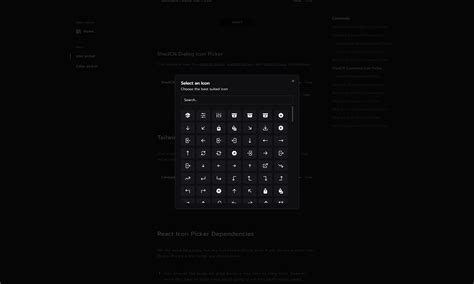 open source react icon picker shadcn tailwindcss by modall on dribbble