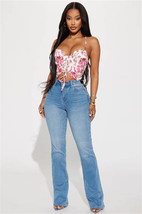 Houston Curvy Stretch Bootcut Jean Medium Wash Fashion Nova