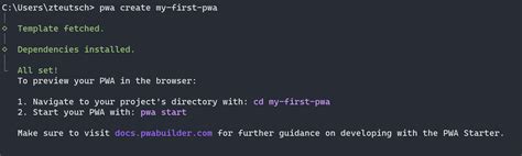 Use The Pwabuilder Cli To Create A New Progressive Web App Pwa