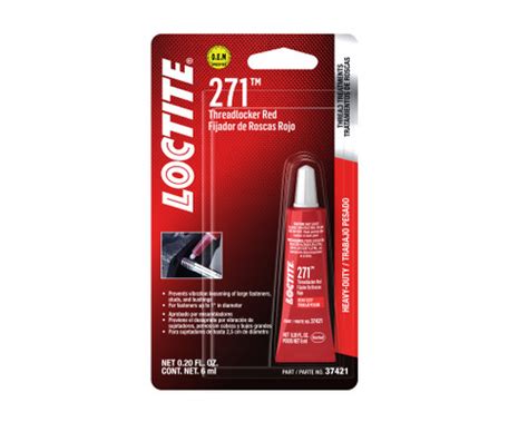 Loctite 271 Threadlocker Red High Strength 6 Ml Tube 487232