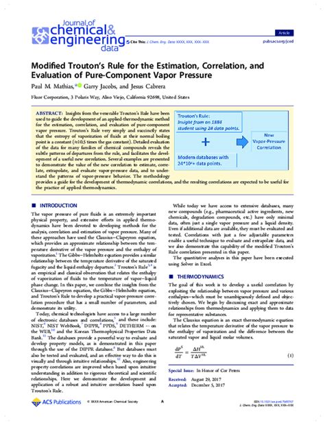 Pdf Modified Troutons Rule For The Estimation Correlation And Evaluation Of Pure Component