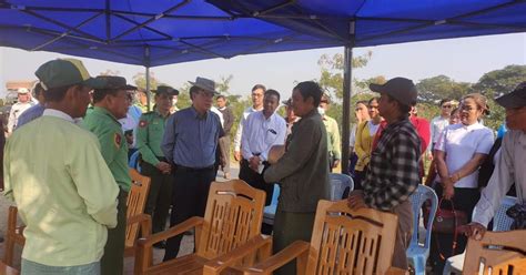 ပဲခူးတိုင်းဒေသကြီးဝန်ကြီးချုပ် ဦးမျိုးဆွေဝင်းသည် ပန်းတောင်းမြို့နယ်အတွင