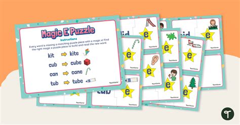 Magic E Words Match Up Activity Teach Starter