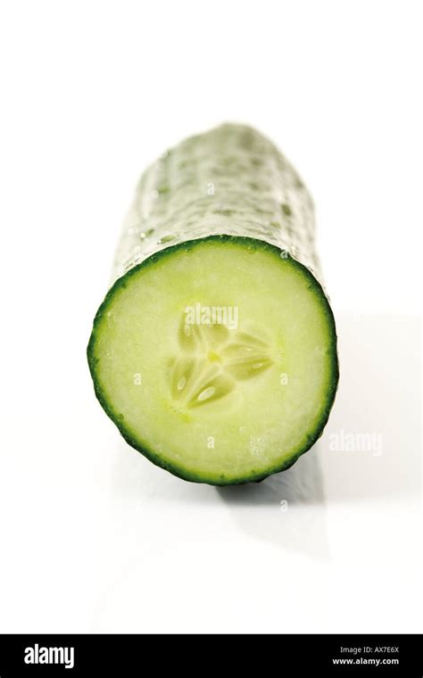 Sliced Cucumber Close Up Stock Photo Alamy