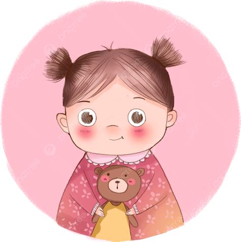 귀여운 일러스트 캐릭터 프로필 사진 포 니 테 일 묶 는 여자 요소 귀여운 만화 화신 소녀 Png 일러스트 및 Psd 이미지 무료 다운로드 Pngtree