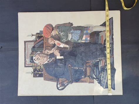 Vintage Painting Norman Rockwell Doctor And The Doll Etsy