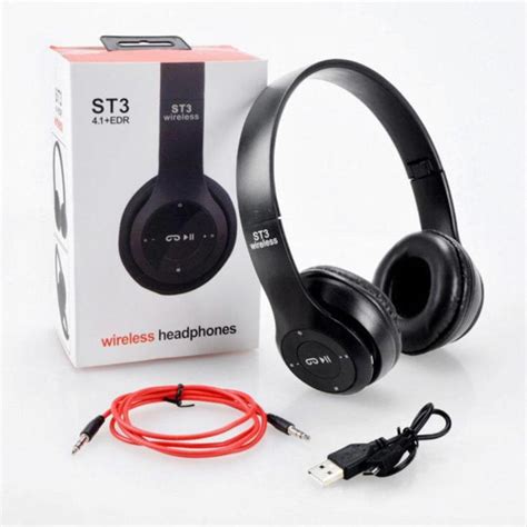 P47 Wireless Bluetooth Headphones Over Ear with Built In Microphone and ...