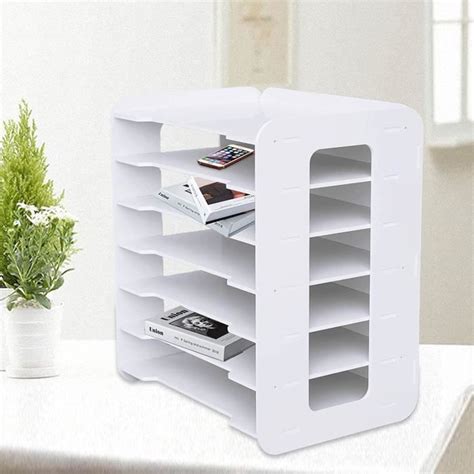Organisateur De Rangement Pour Courrier Blanc Bureau Bureau Organisateur De Documents