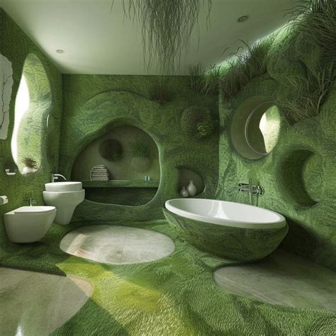 Ecosapiens On Instagram A Grass Inspired Bathroom Creates A Serene