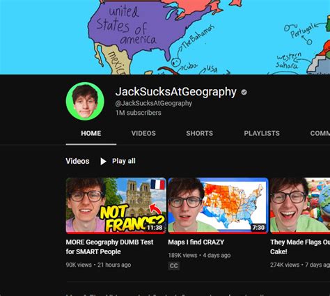 Congratulations Jack For 1 Million Subs Rjacksucksatgeography