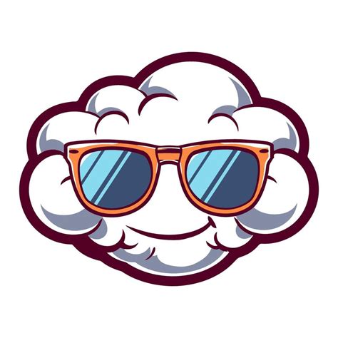 Cloud With Sunglasses 46912790 Vector Art At Vecteezy
