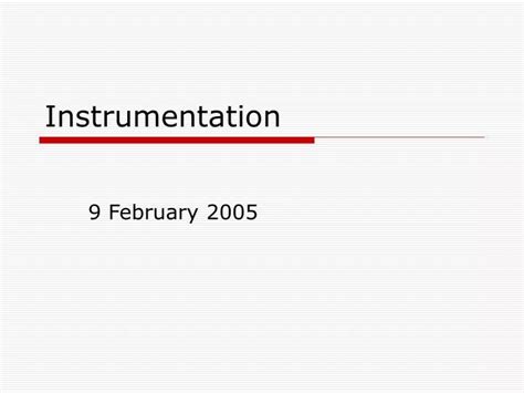 Ppt Instrumentation Powerpoint Presentation Free Download Id570696