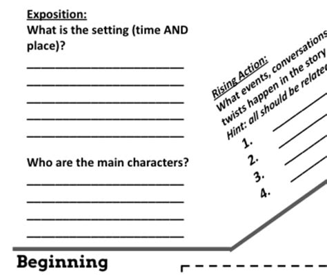 Explore A Story Plot Diagram Assignment Use Any Story Tpt