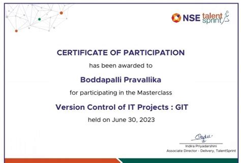 Boddapalli Pravallika On Linkedin Here Is My Certificate For