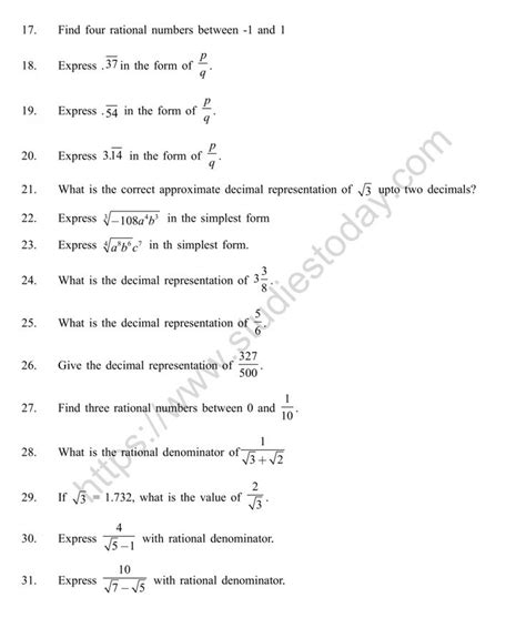 rational numbers math numbers printable numbers printable worksheets